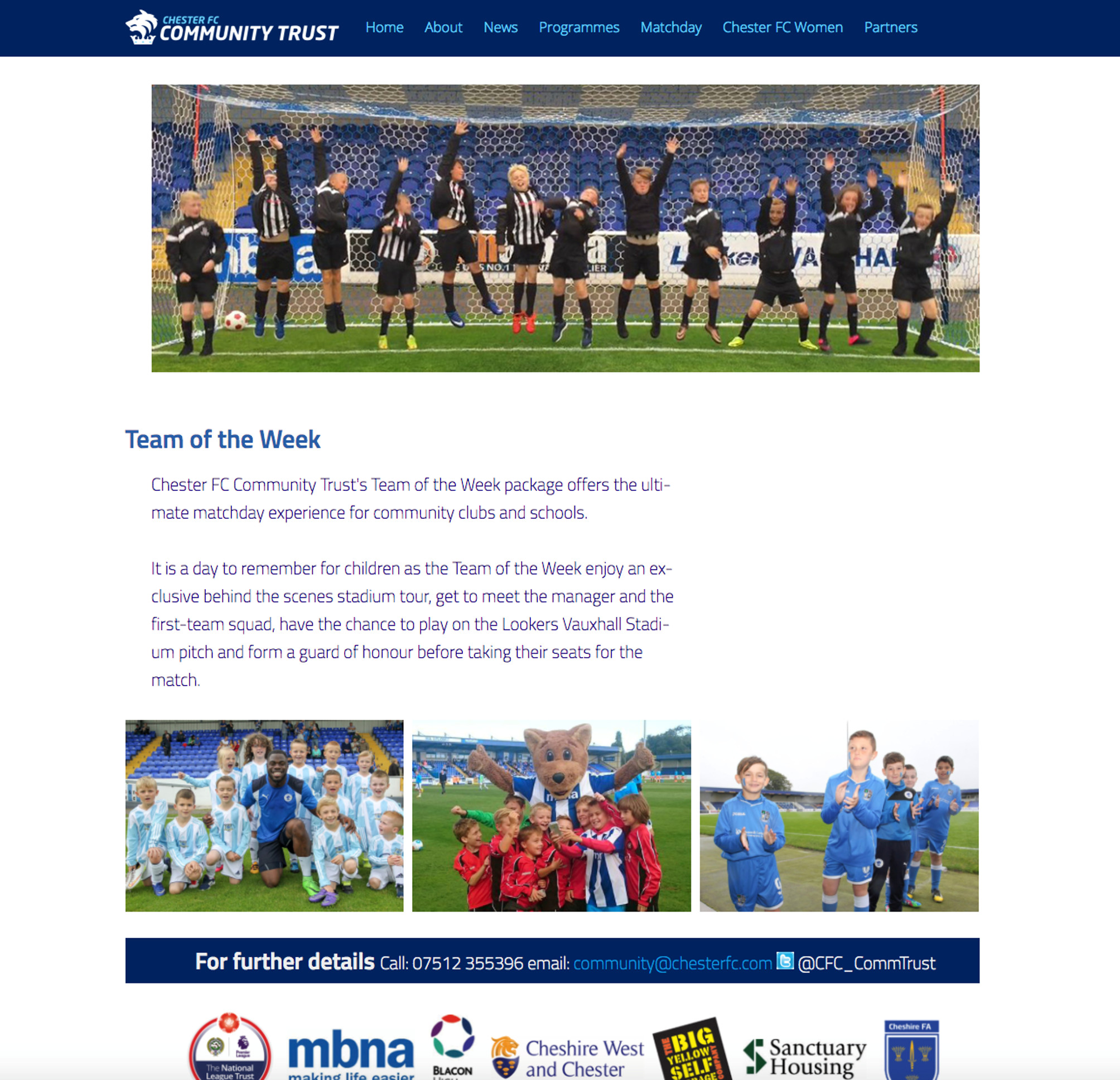 Trust launches new website – Chester FC Community Trust