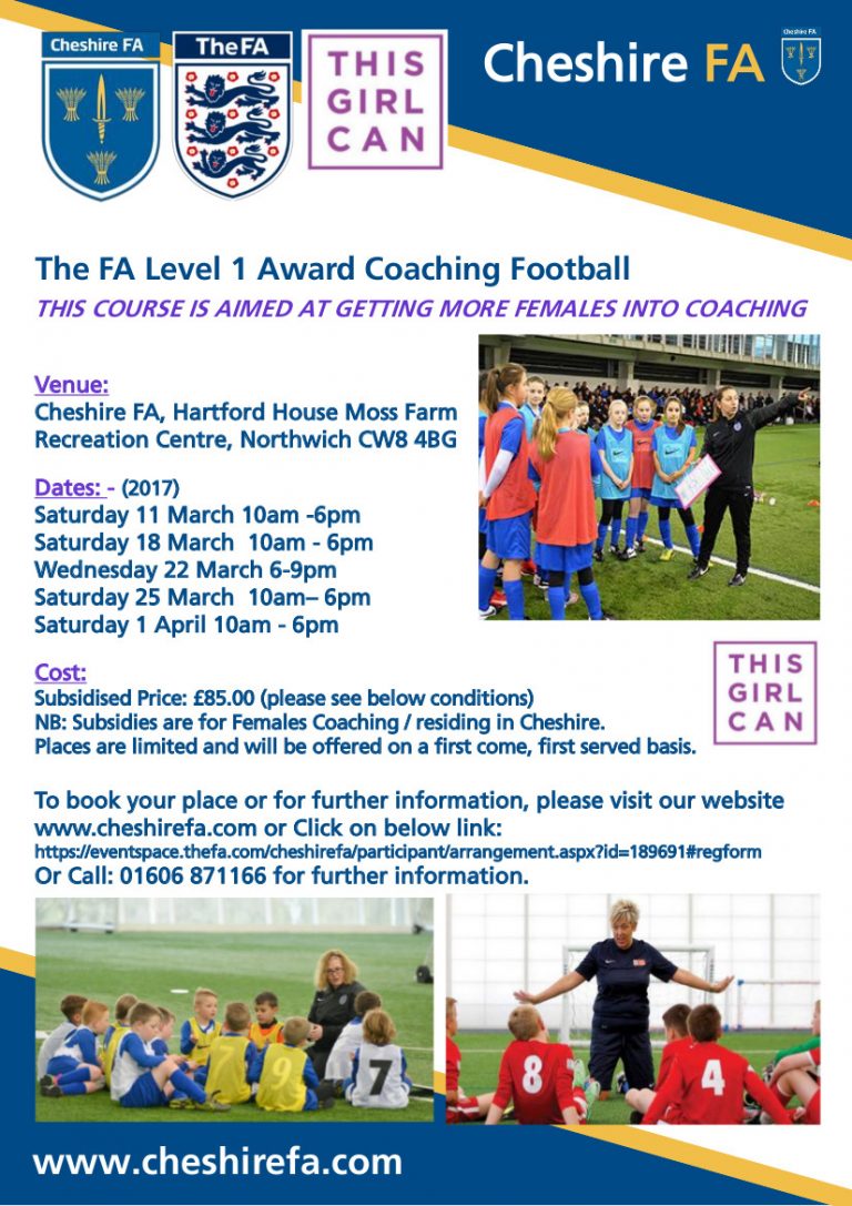 Cheshire FA aiming to get more females into coaching – Chester FC ...