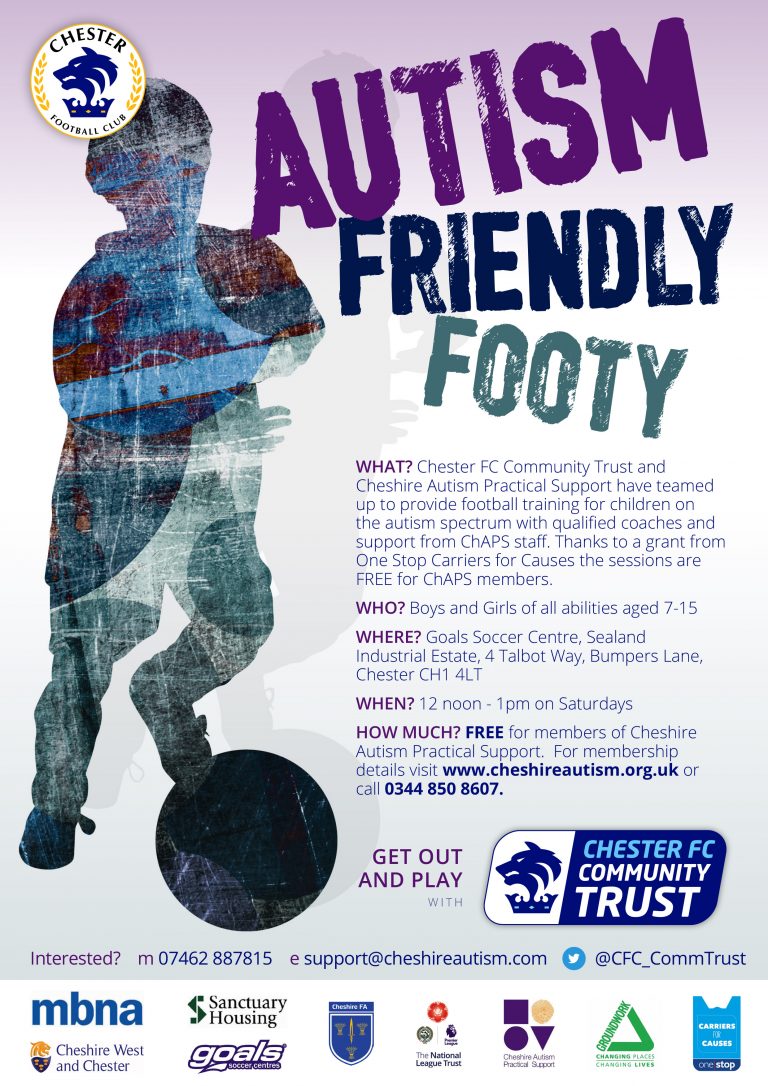 Trust and ChAPS launch autism friendly football club – Chester FC ...